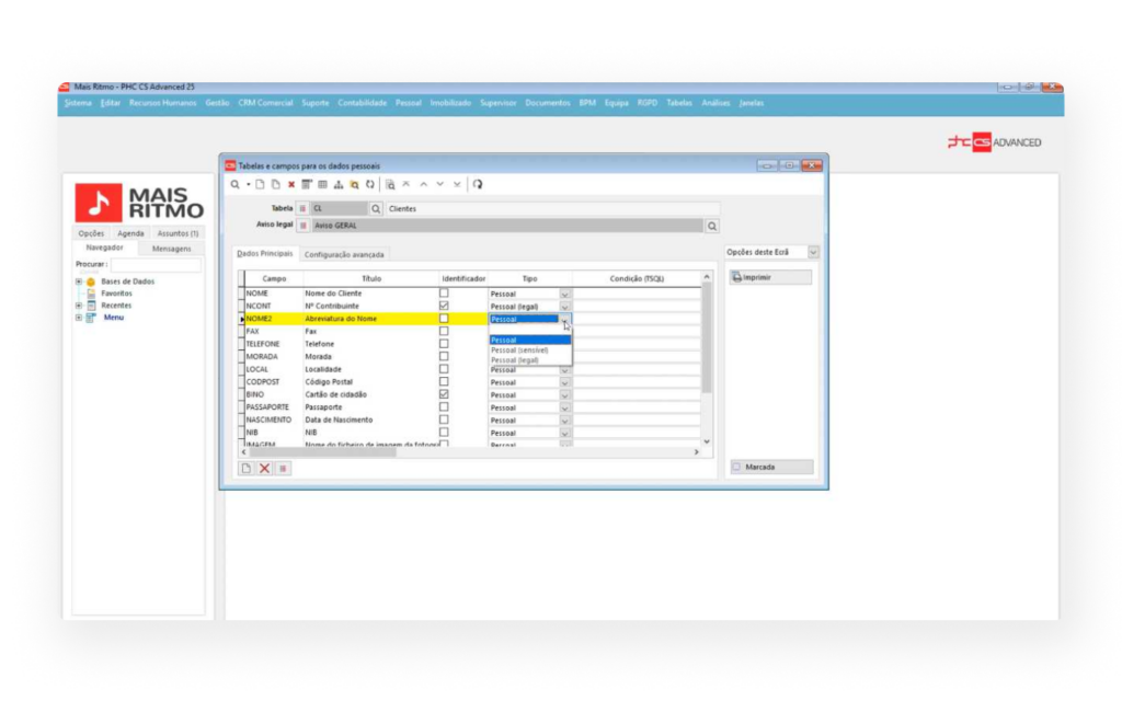 Cegid PHC CS RGPD - Portugal